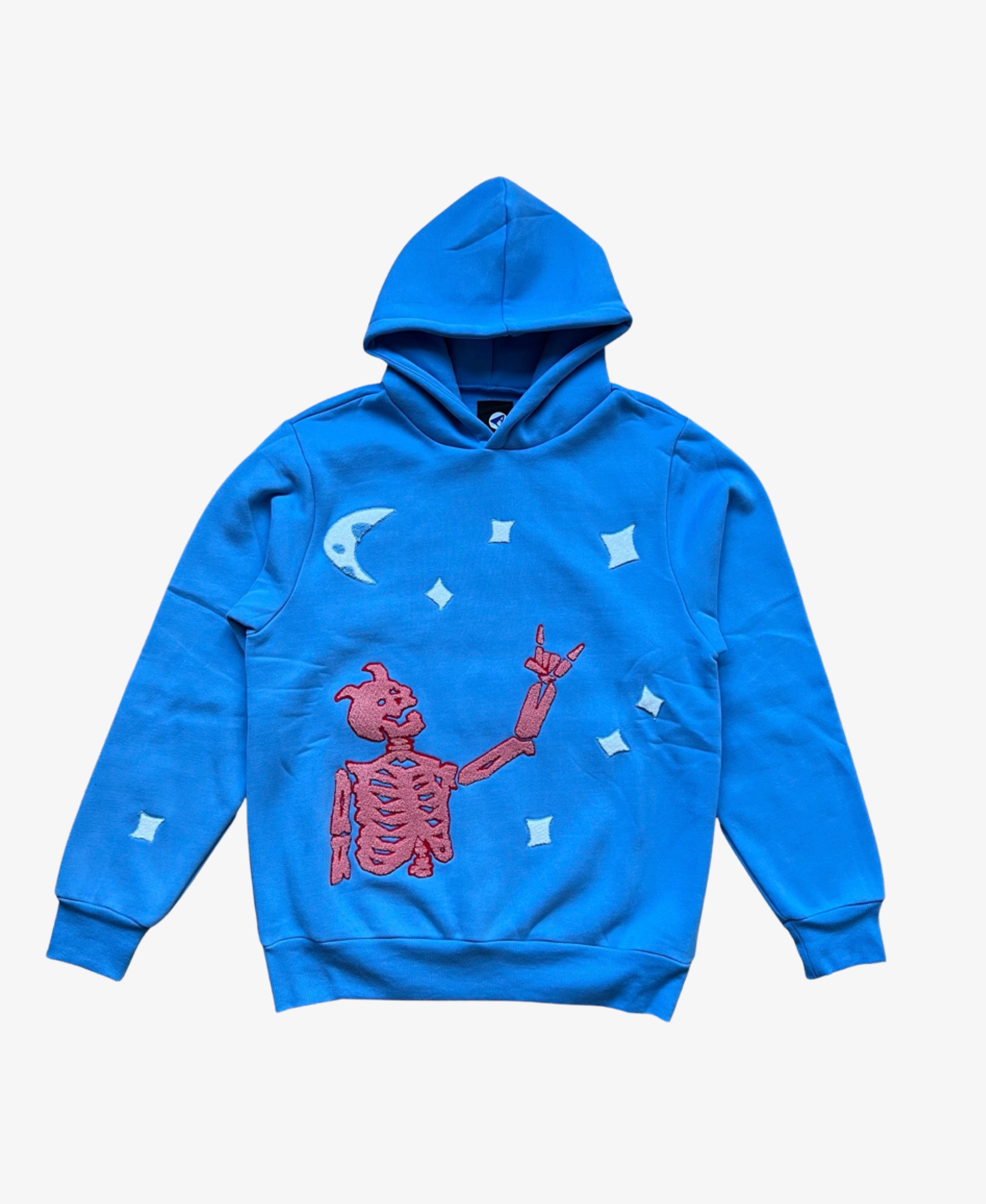Musical Touch - Light Blue Skeleton Hoodie – ABSTRACTBYJULES